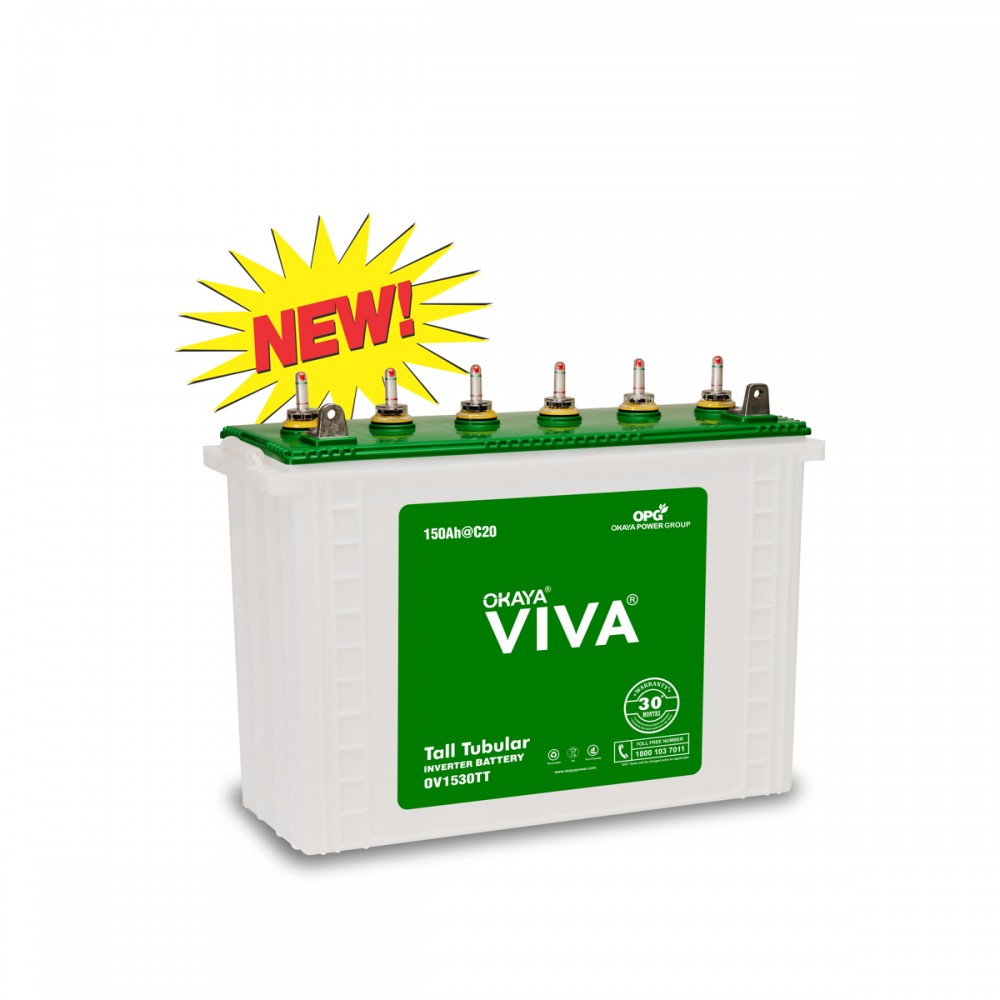 Okaya Viva Battery 150Ah Price, Buy Okaya Viva 1530 (150Ah) Inverter ...