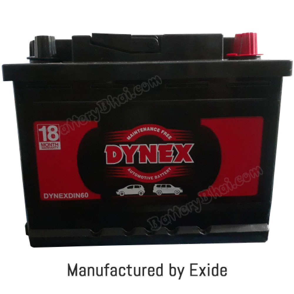 Dynex Battery 60 Ah Price, Buy Dynex Din 60 60 Ah Car Battery Online
