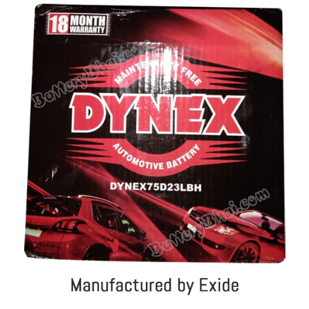 Dynex Battery 68Ah Price, Buy Dynex 75D23L 68Ah Car Battery Online